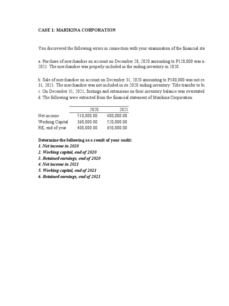 Chapter 1 Practice Test - Problems (Answers) | PDF | Expense | Dividend