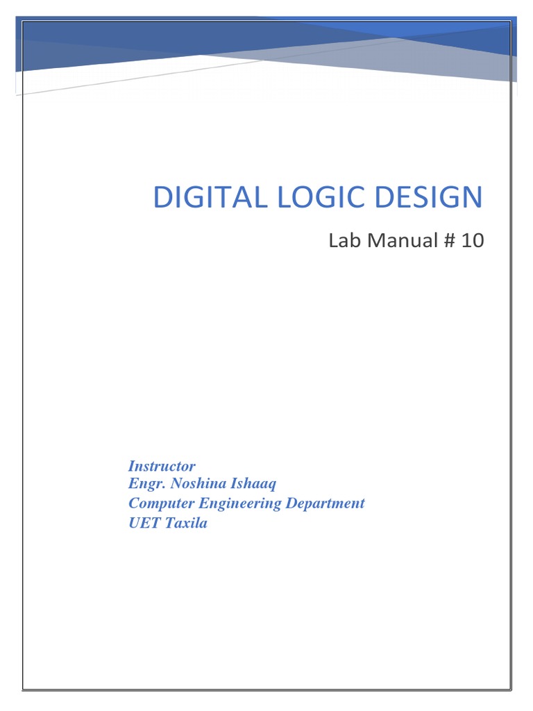 DLD Lab Manual 10 | PDF | Logic Gate | Hardware Description Language