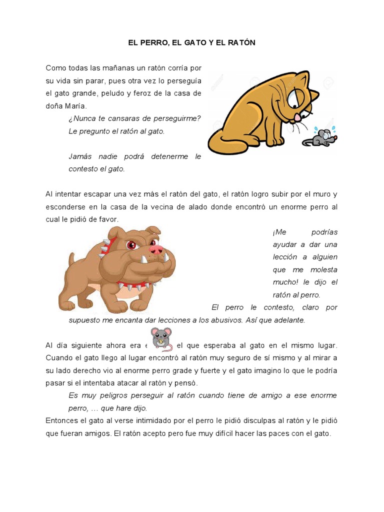 Fabula - El Perro, El Gato y El Raton | PDF