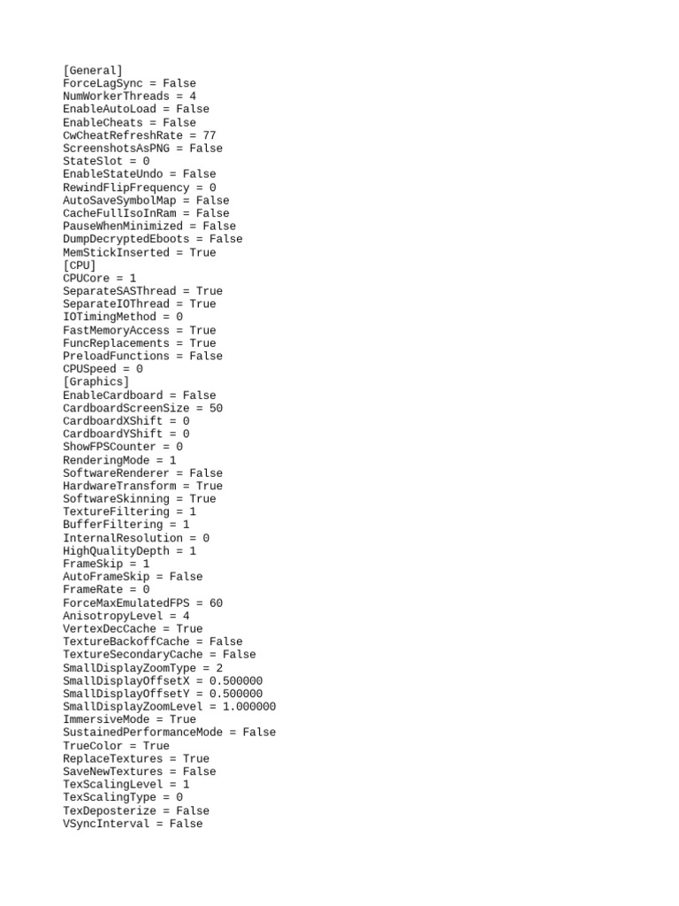 ULES01598 PPSSPP - Ini | PDF