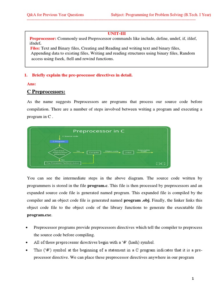 UNIT-III (Q&A) - CP - Chandini | PDF | Parameter (Computer Programming) | Computing