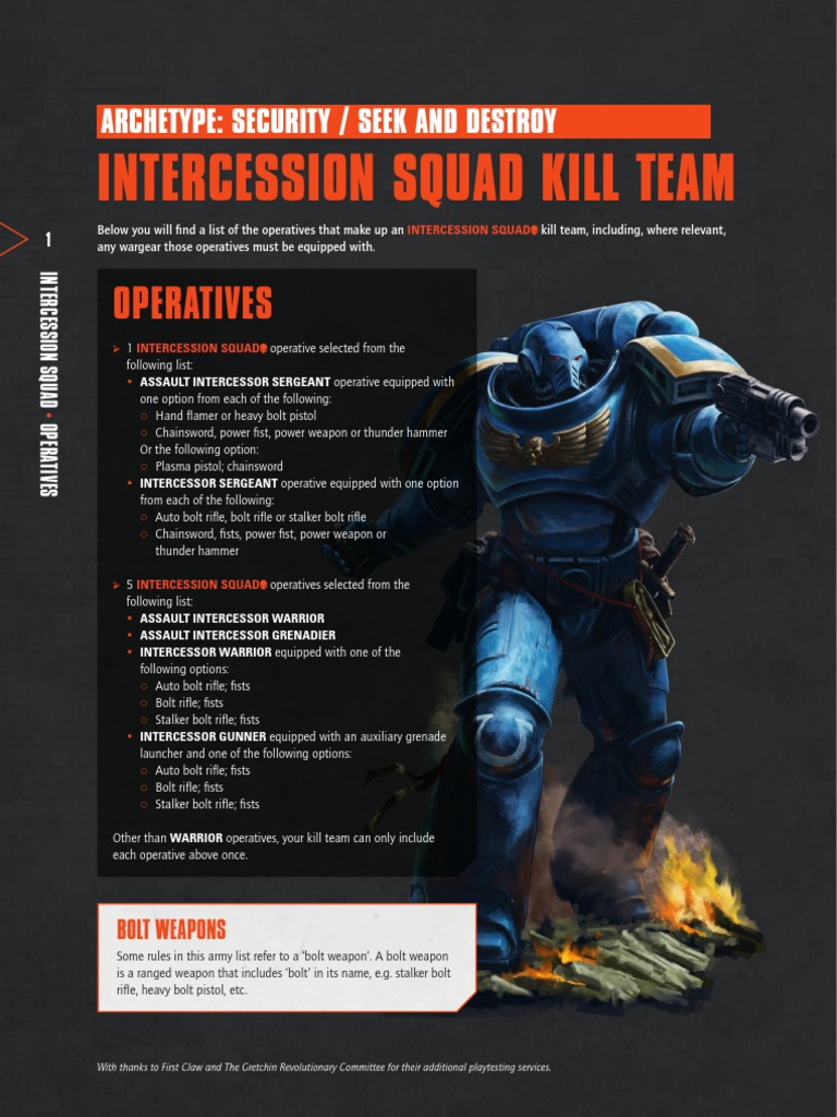 Kill Team 2022: Intercession Kill Team | PDF | Battles | Rifle
