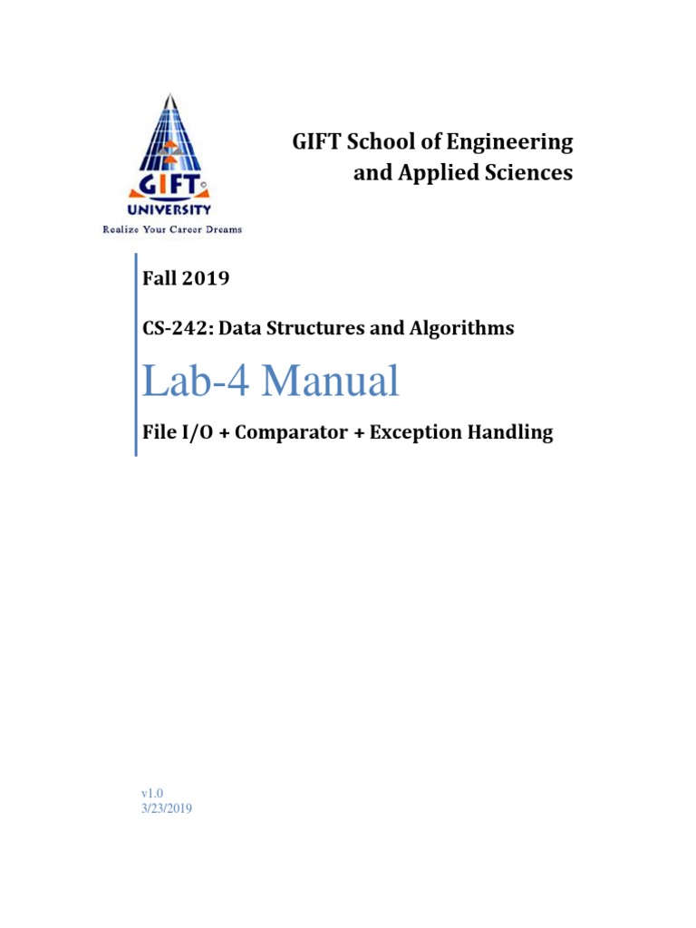 [Lab-4 Manual] CS-204-DSA | PDF | Method (Computer Programming) | Class (Computer Programming)