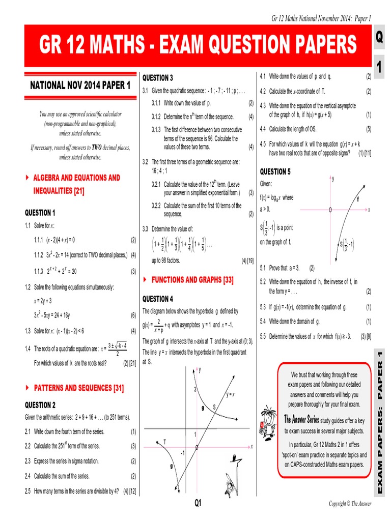 Grade 12 Mathematics Exam Question Papers | PDF | Circle | Histogram