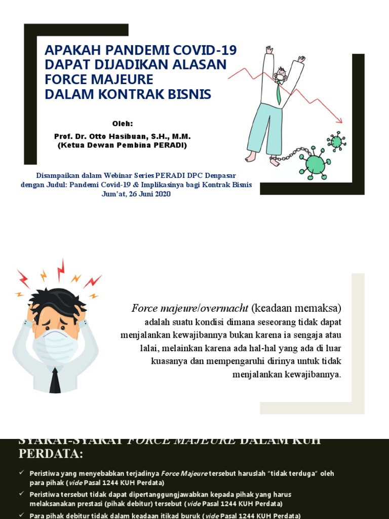20 - Webinar Pandemi Covid 19 Dan Implikasinya Bagi Kontrak Bisinis - Peradi DPC Bali | PDF