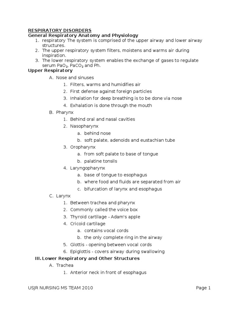 Respiratory Disorders | PDF | Respiratory Tract | Respiratory System
