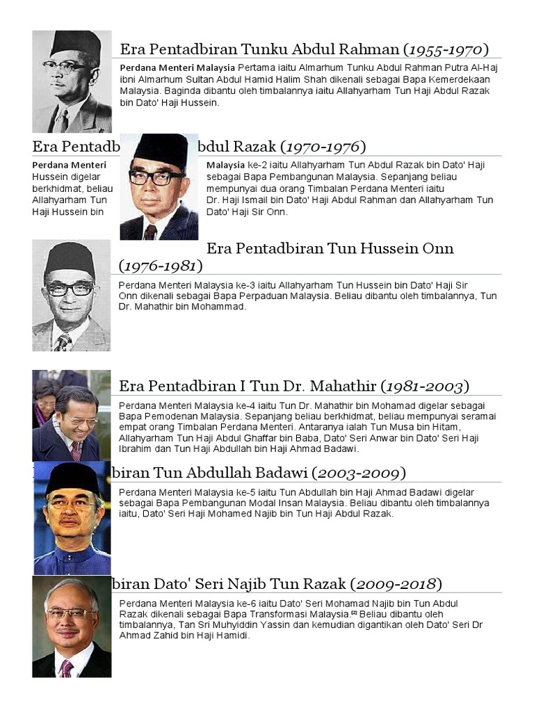 Era Pentadbiran Tunku Abdul Rahman | PDF