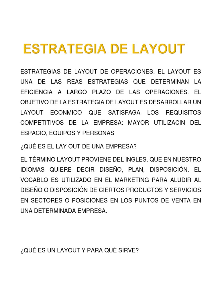Estrategias de Layout en Empresas | PDF | Diseño | Marketing