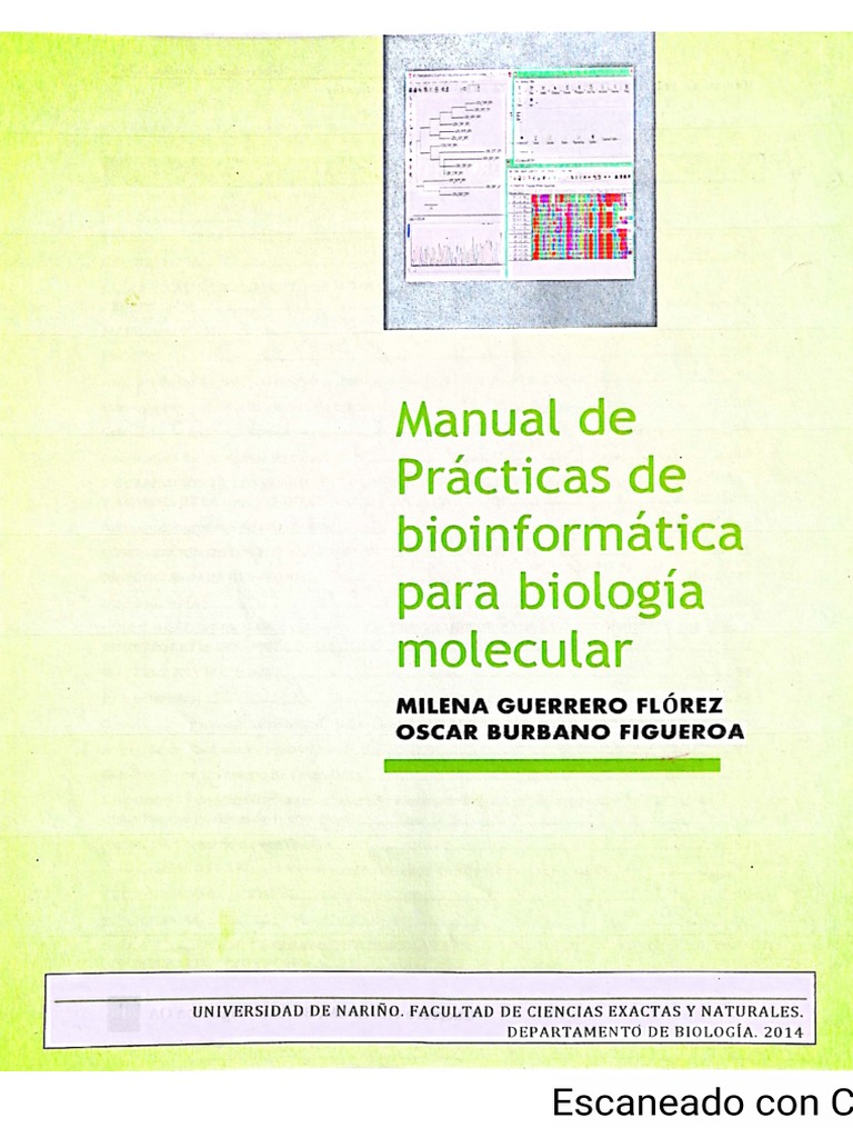 MANUAL DE PRÁCTICAS DE BIOINFORMATICA PARA BIOLOGÍA MOLECULAR Libro | PDF
