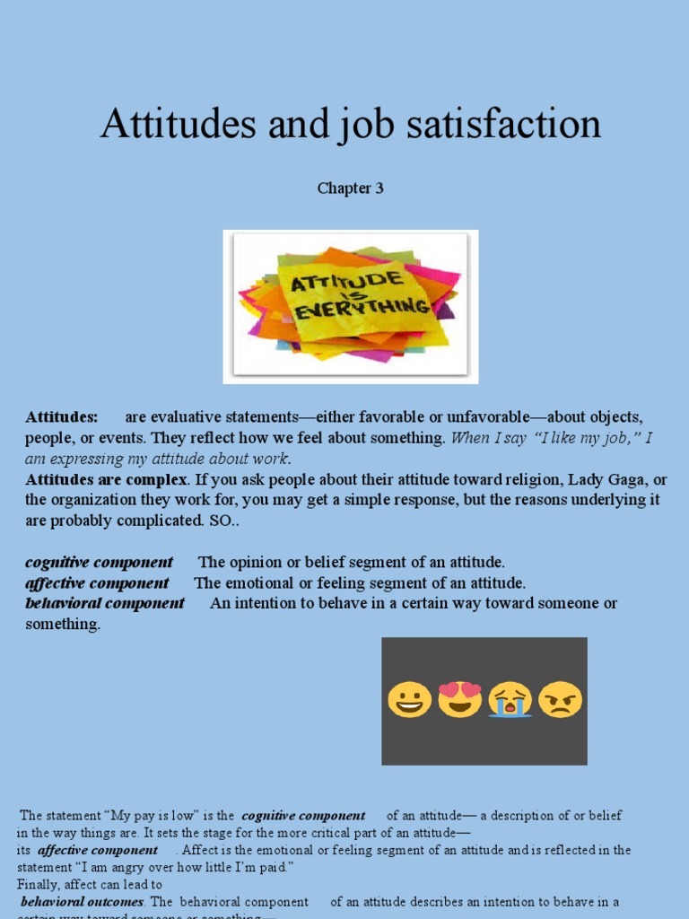 Attitudes and Job Satisfaction | PDF | Attitude (Psychology) | Job ...