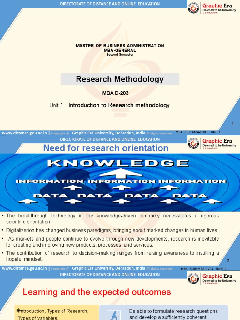 Research Methodology UNIT 1 | PDF | Scientific Method | Educational ...