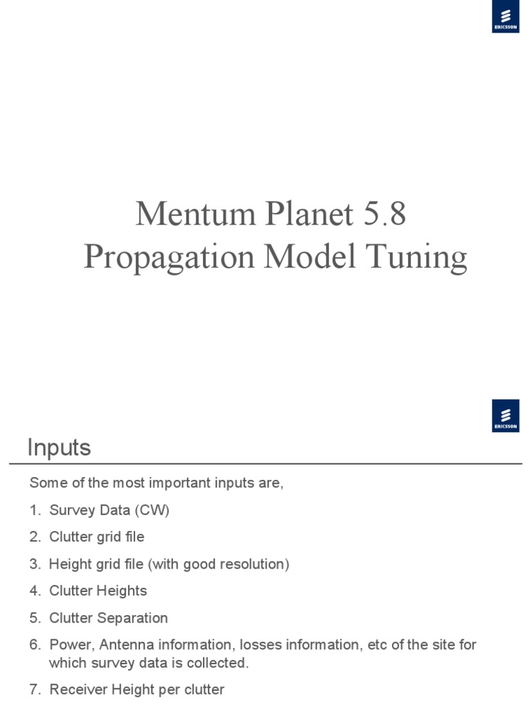 Mentum Planet 5.8 Model Tuning Guide | PDF | Surveying | Radio Propagation