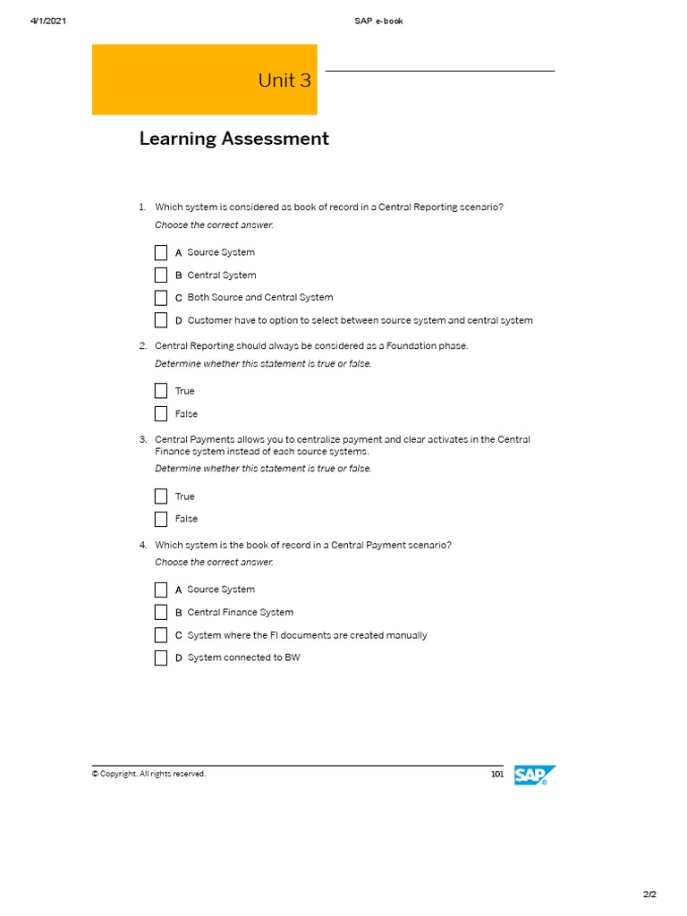 SAP Central Finance Overview S4F60 - EN - Col17 - 107 | PDF