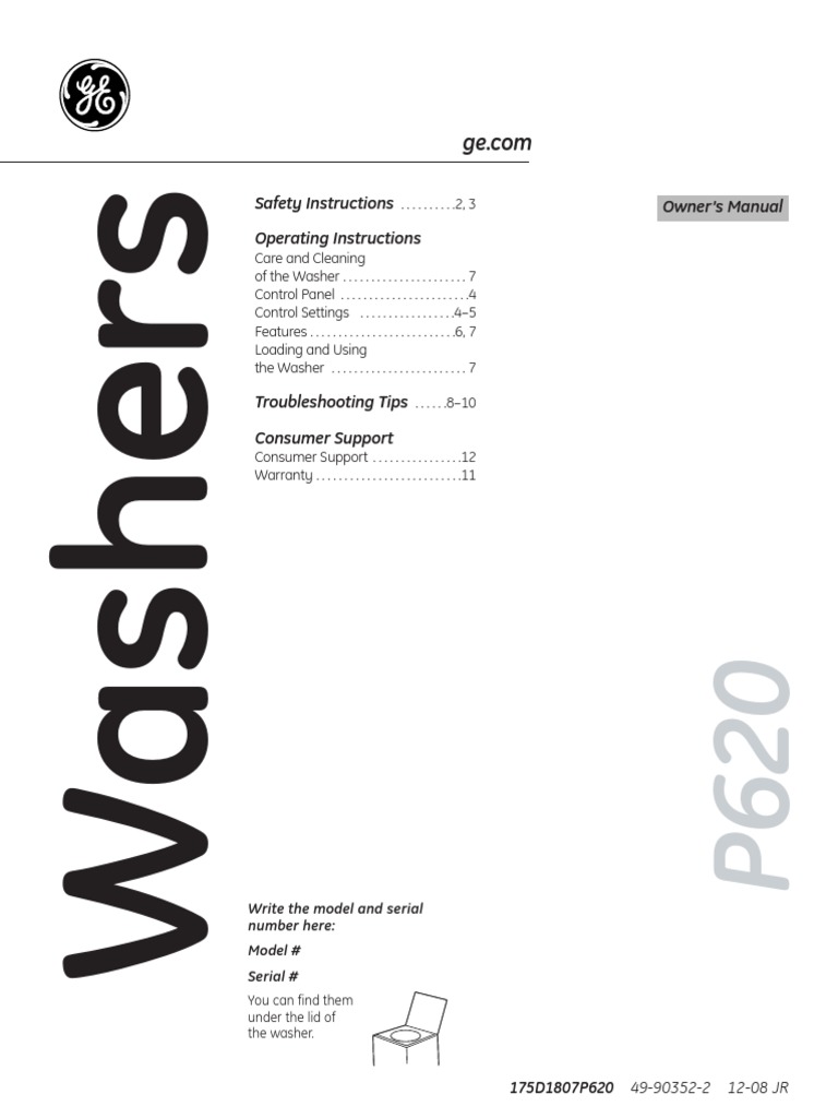 Owner's Manual Safety Instructions Operating Instructions: Write The ...