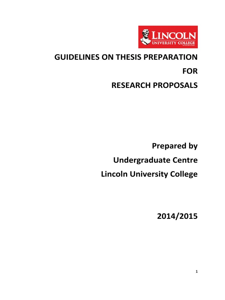 Thesis Proposal Preparation Guideline | PDF | Thesis | Citation