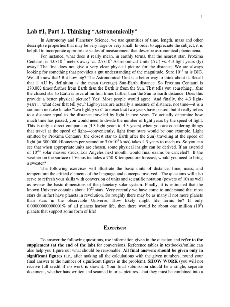Astronomical Measurements and Concepts | PDF | Orbit | Weight