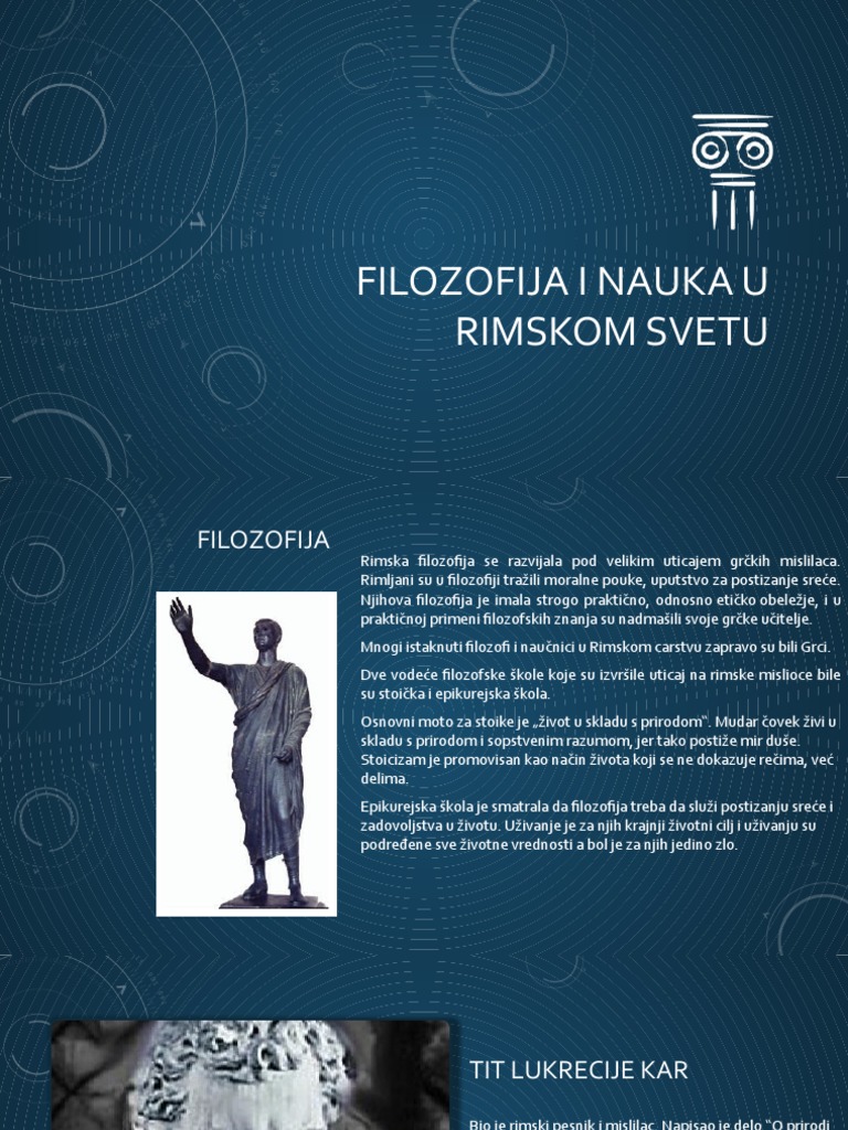 Rimska Filozofija I Nauka | PDF