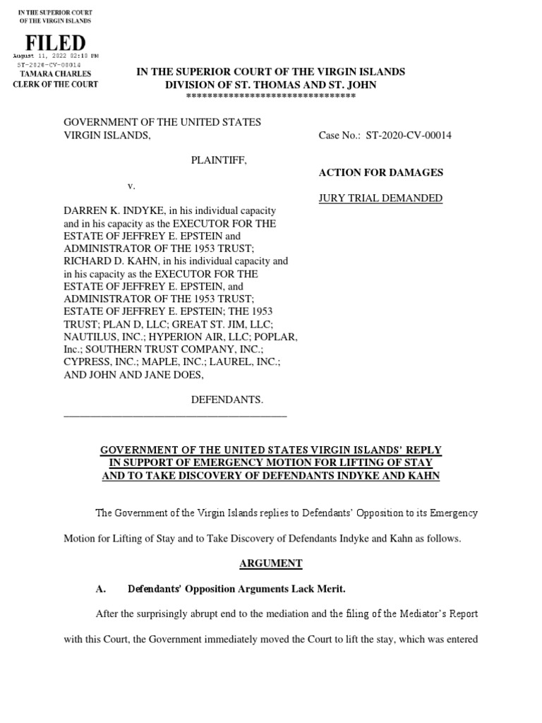 Response - Reply Motion | PDF | Discovery (Law) | Trust Law