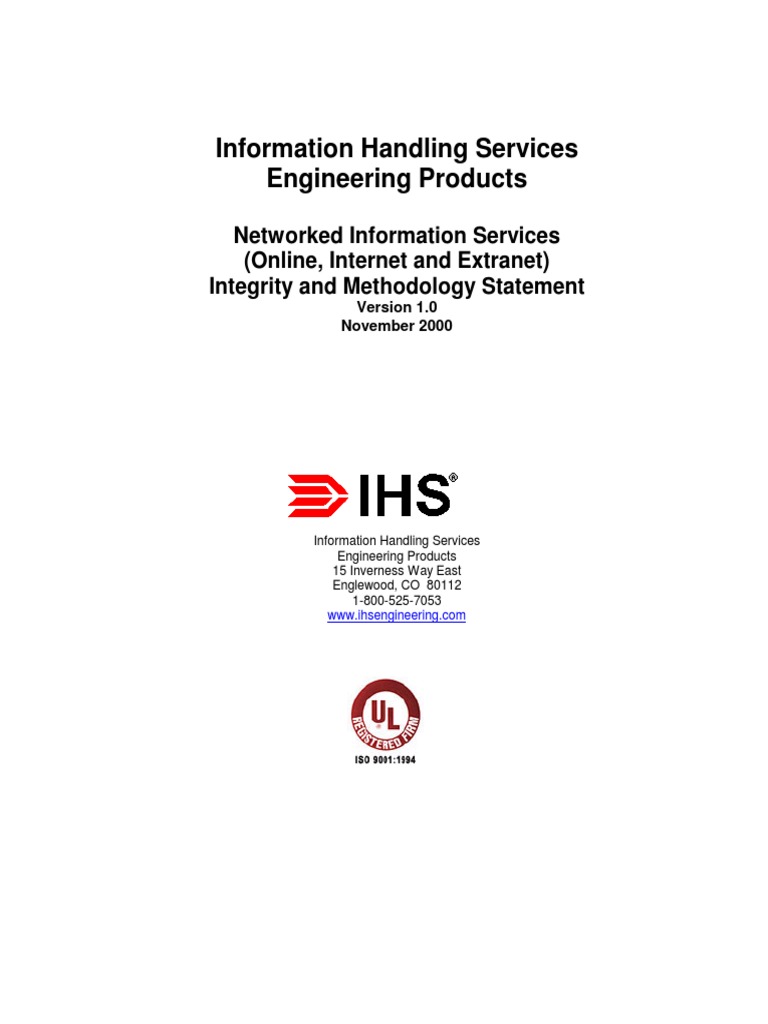 Information Handling Services Engineering Products - 2000 | PDF | Osi ...