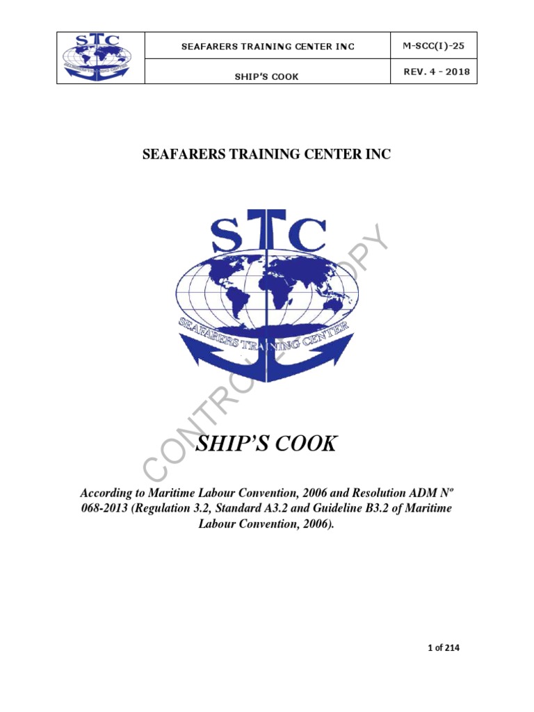 Ship Cook Rev. 4 - 2018 | PDF | Cooking | Molecules