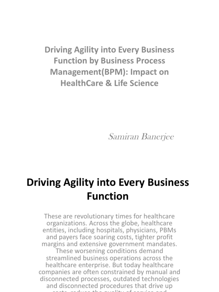 Driving Agility Into Every Business Function | PDF | Business
