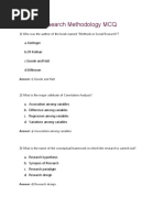 Research Methodology MCQ Questions With Answers | PDF | Scientific ...