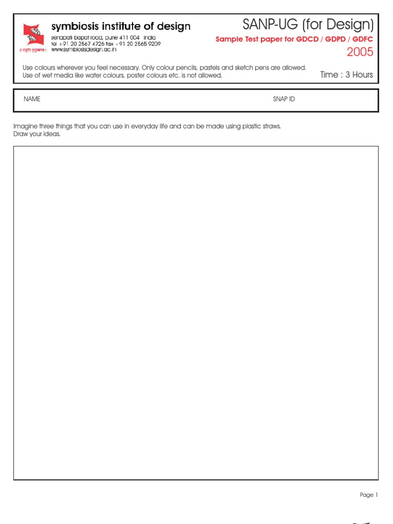 Sample Test Paper | PDF | Home & Garden