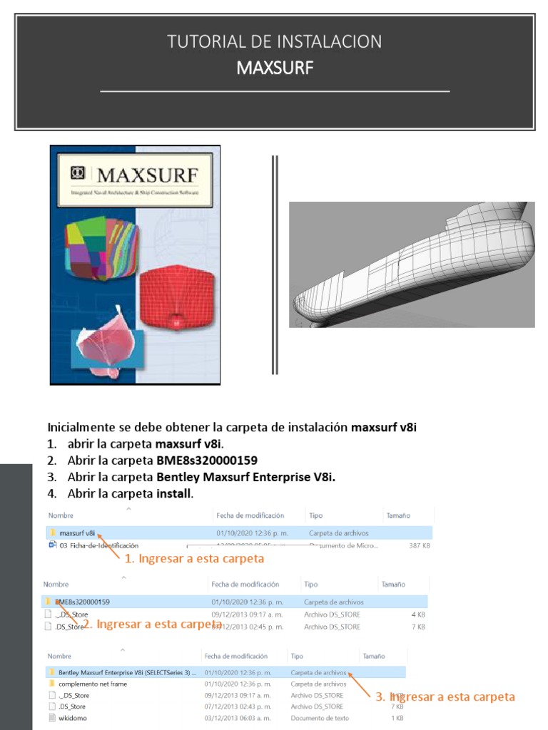 Tutorial de Instalacion Maxsurf | PDF | Ventana (informática) | Familias de sistemas operativos