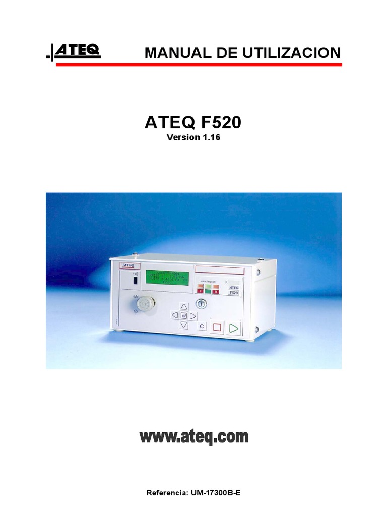 Manual de Uso ATEQ F520 | PDF | Pascal (Unidad) | Medición