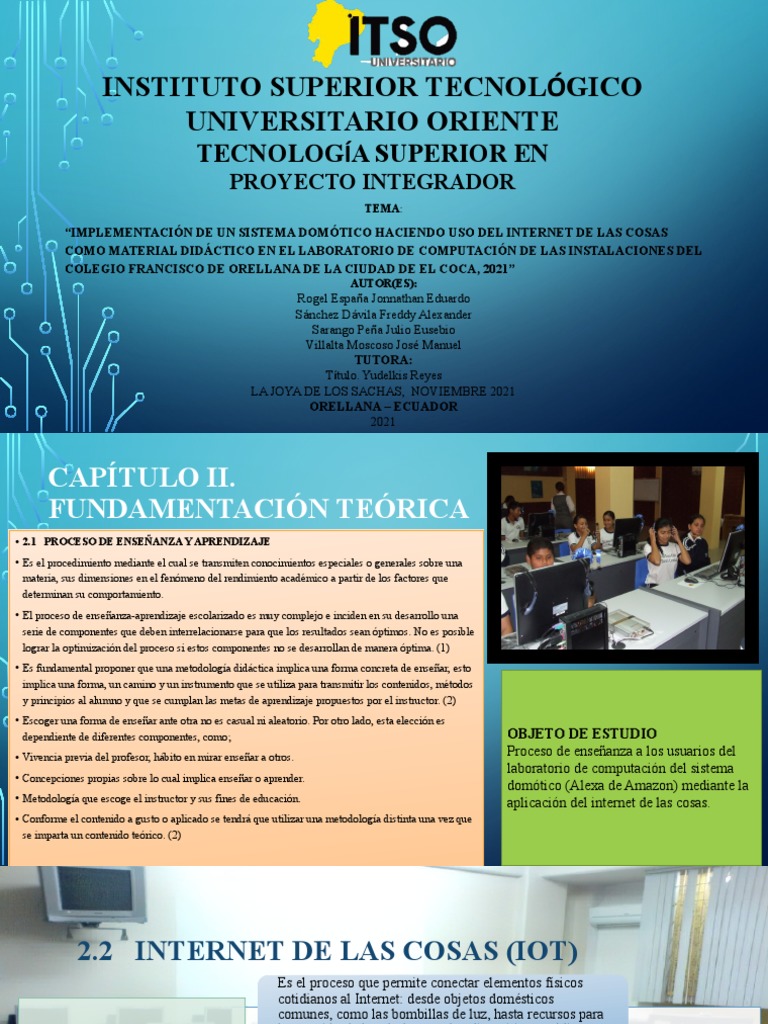 Proyecto Itso | PDF | Internet de las Cosas | Método de enseñanza
