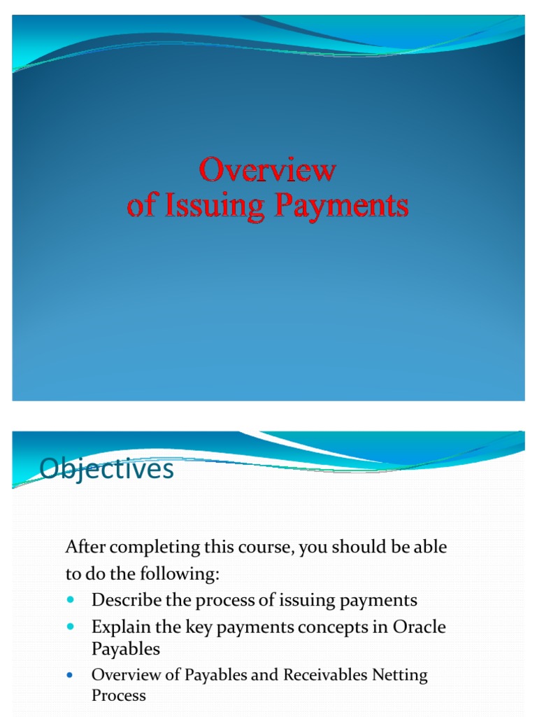 R12 Overview of Issuing Payments | PDF