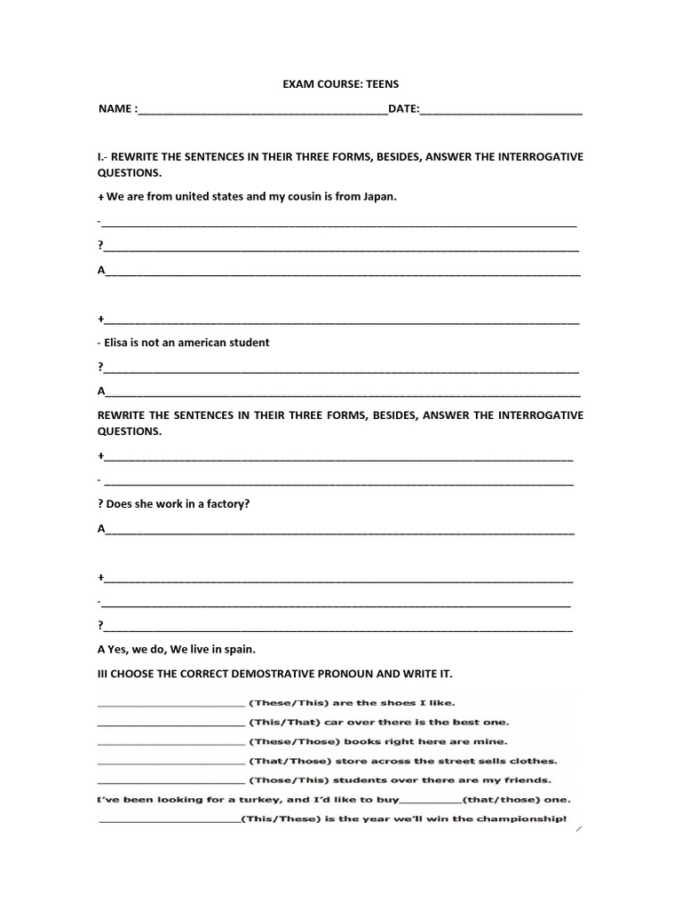 Exam Course Teens and Activities | PDF | Career & Growth