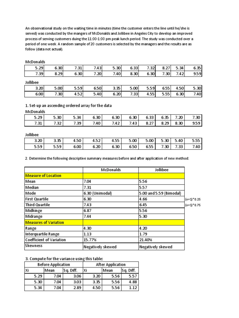 Descriptive Statistics Exercise 2 | Download Free PDF | Mean | Skewness