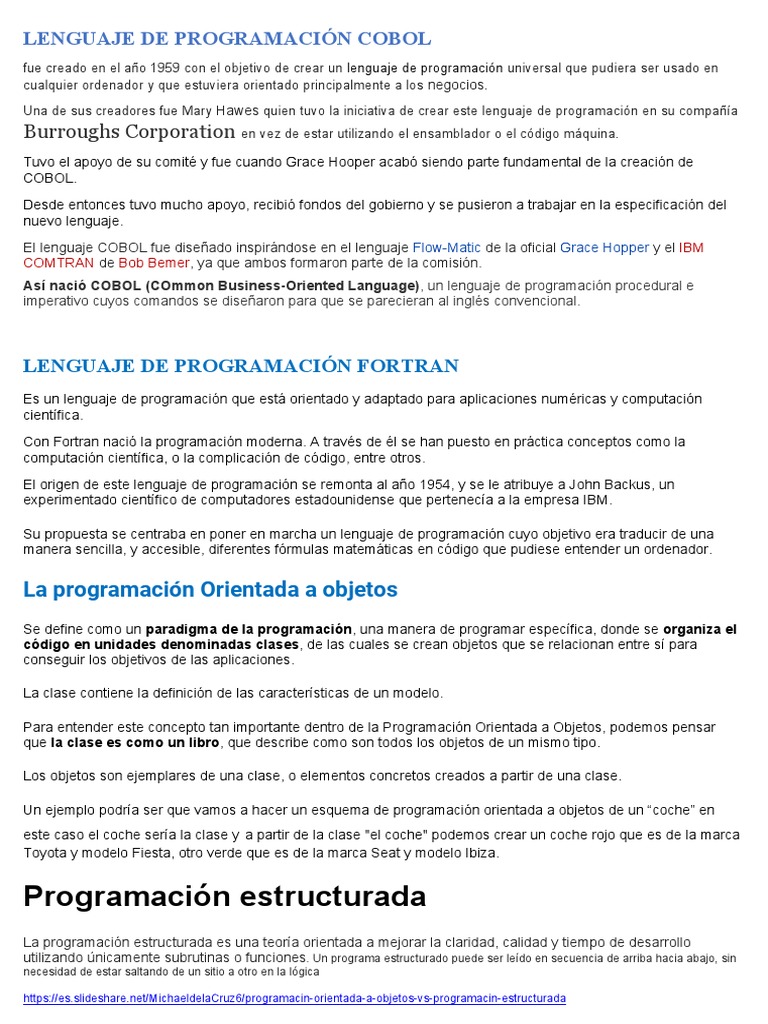 Lenguaje de Programación Cobol | PDF | Lenguaje de programación ...