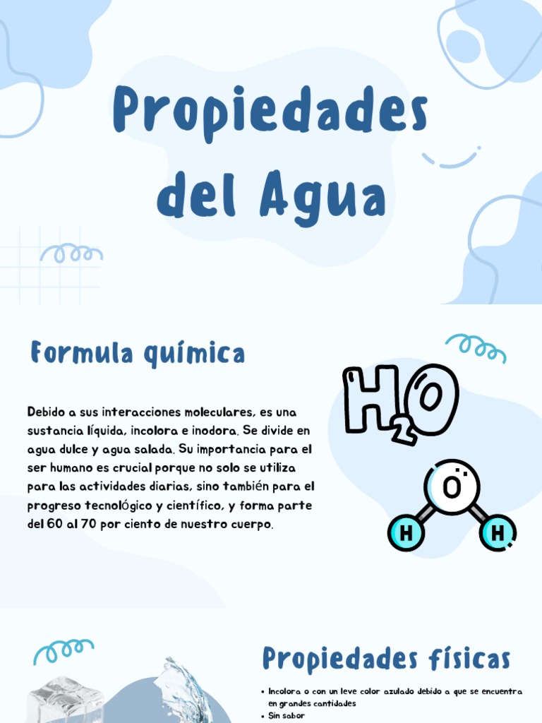 Propiedades Del Agua | PDF | Agua | Química