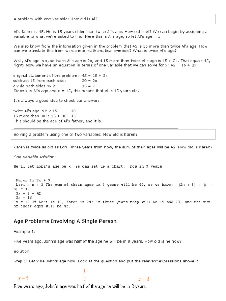 Word Problems | PDF | Percentage | Equations