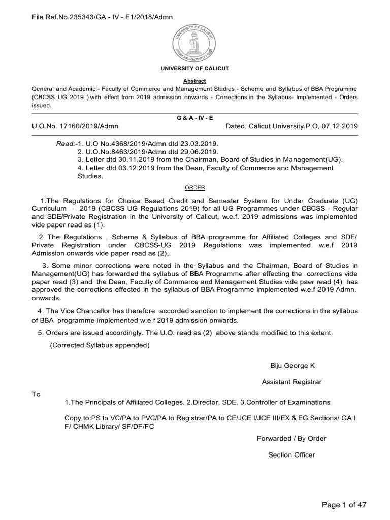 BBA Syllabus | PDF | Supply (Economics) | Educational Technology