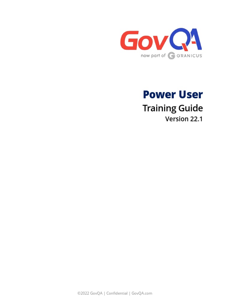 GovQA Power User Guide V22.1 | PDF | Computer File | Invoice