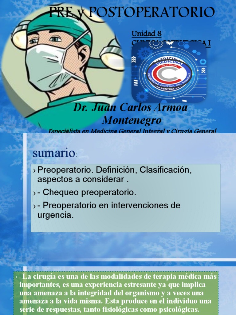 Clín. Cirúrgica - Aula 28 - Preoperatorio | PDF | Cirugía | Radiología