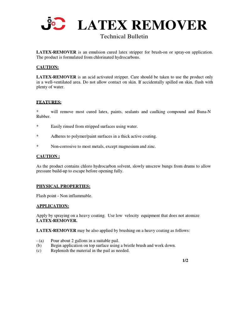 A Guide to Using Latex Remover: Properties, Application Instructions ...