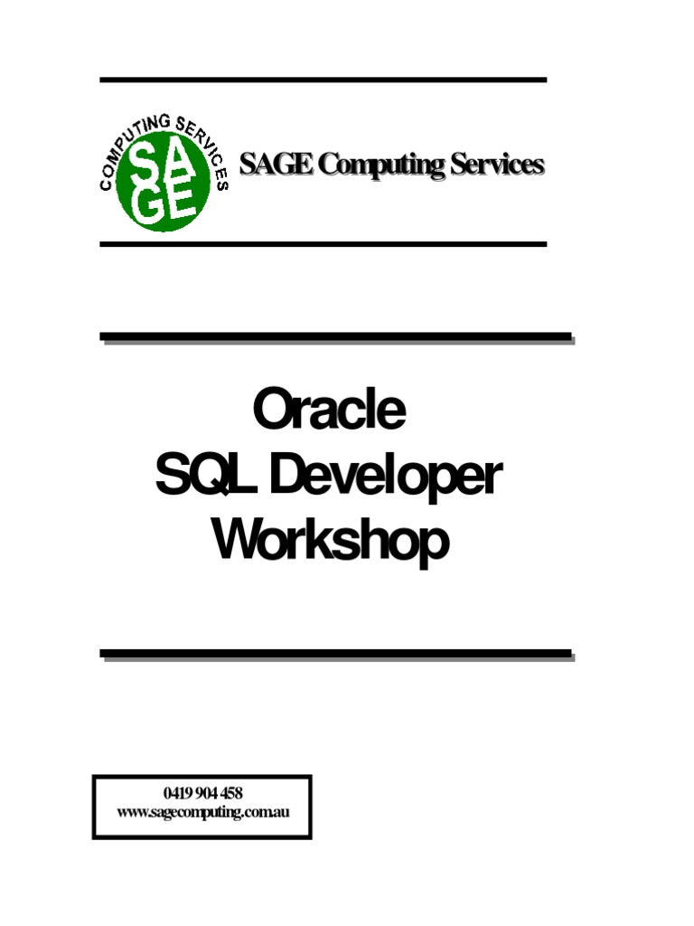 Oracle Sql Developer Workshop Pdf Oracle Database Plsql 5101