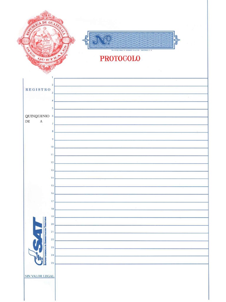 Hojas Para Imprimir Papel Protocolo Pdf