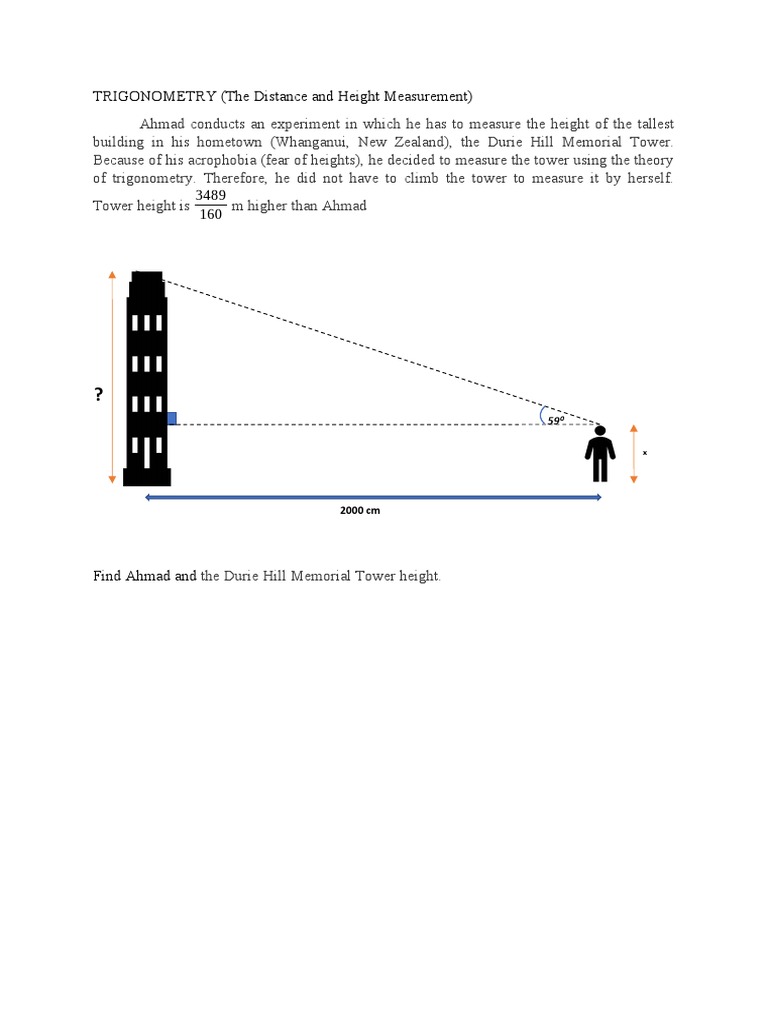 TRIGONOMETRY (Distance and Height Measurement) | PDF
