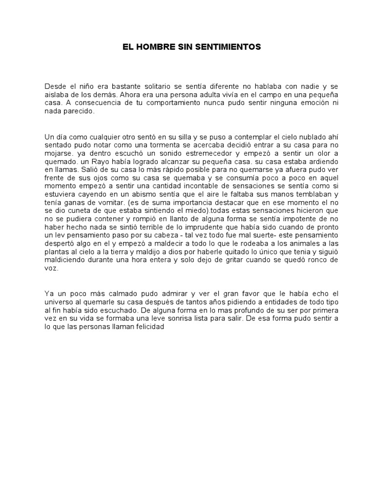 El Hombre Sin Sentimientos Cuneto | PDF