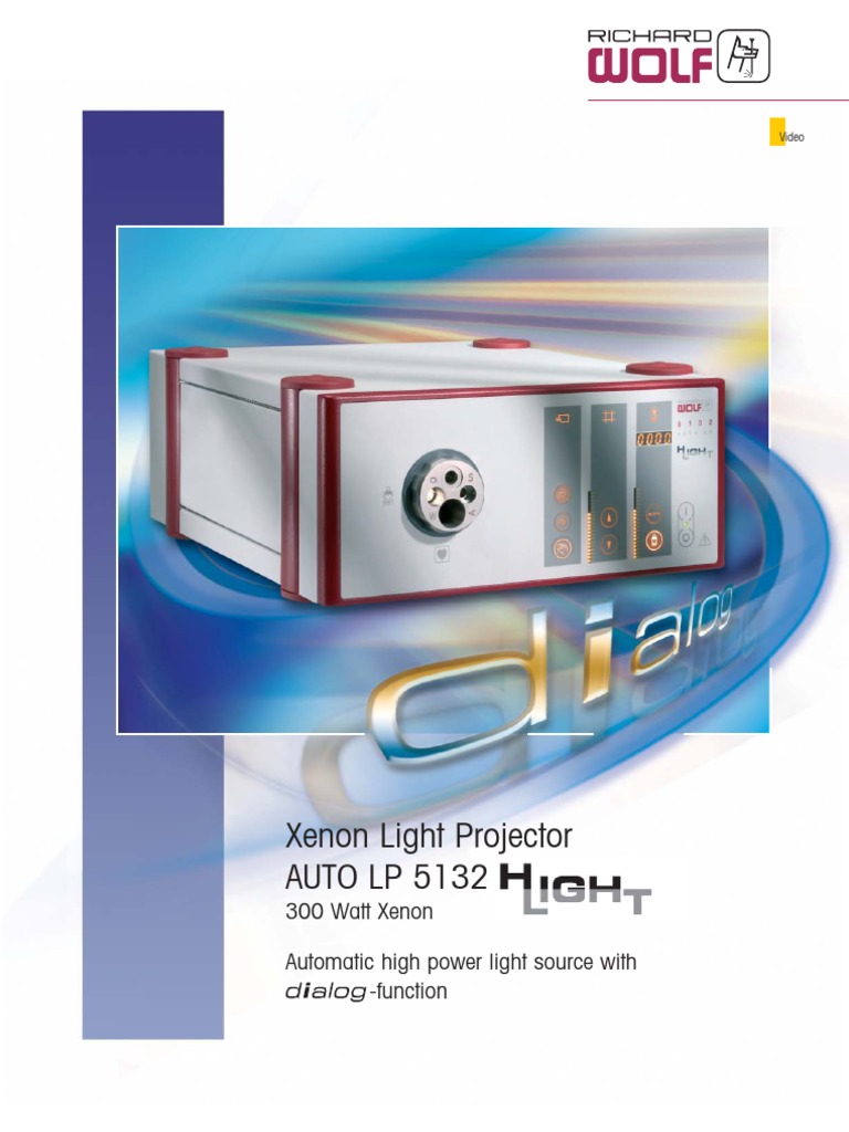 RICHARD WOLF Xenon Light Projector | PDF | Endoscopy | Electrical ...