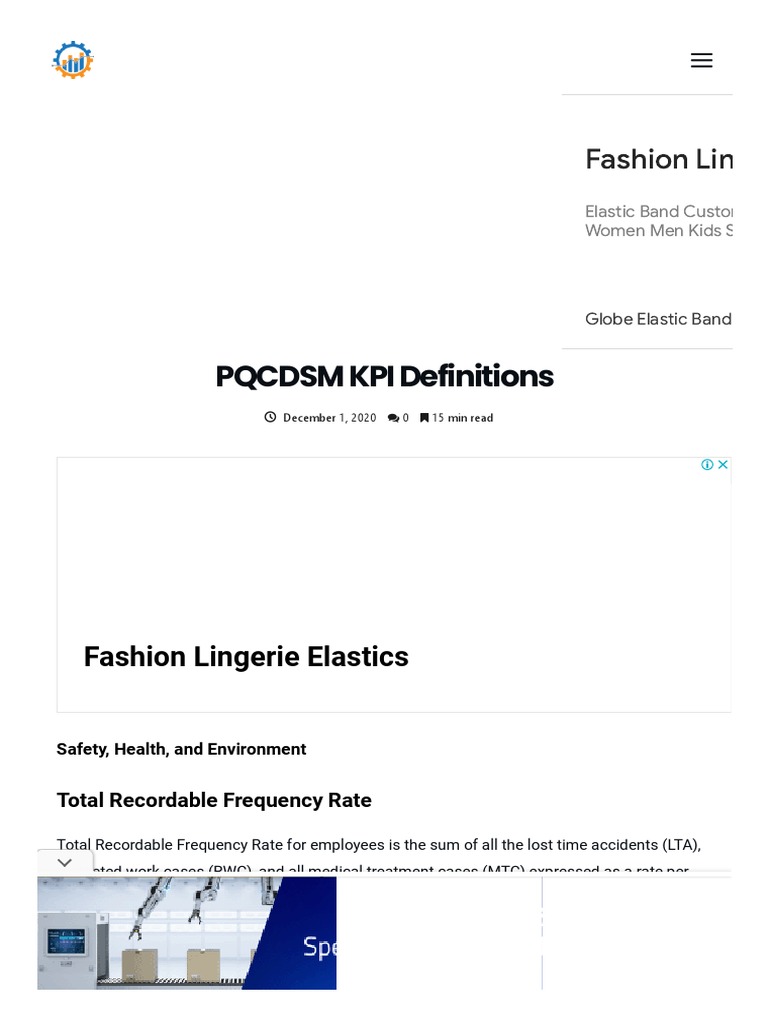 PQCDSM KPI Definitions - Continuously Improving Manufacturing | PDF ...