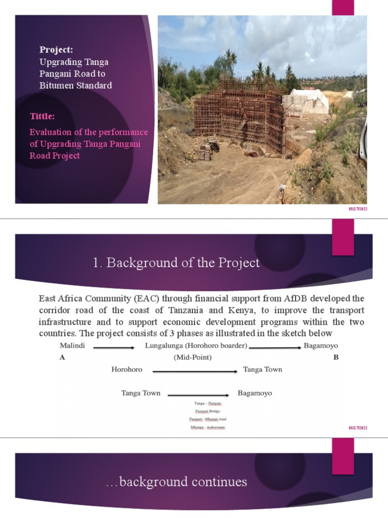 Tanga Pangani Road Upgrade Evaluation | PDF | Sampling (Statistics ...