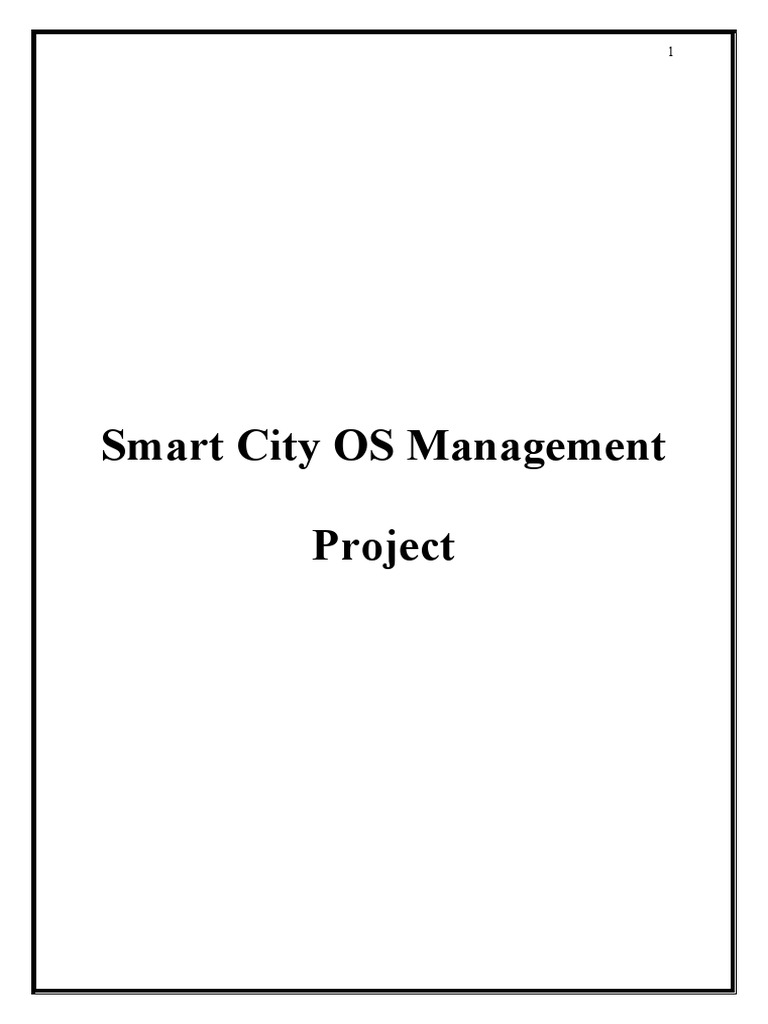 Smart City OS Management Project | PDF | City | Project Management