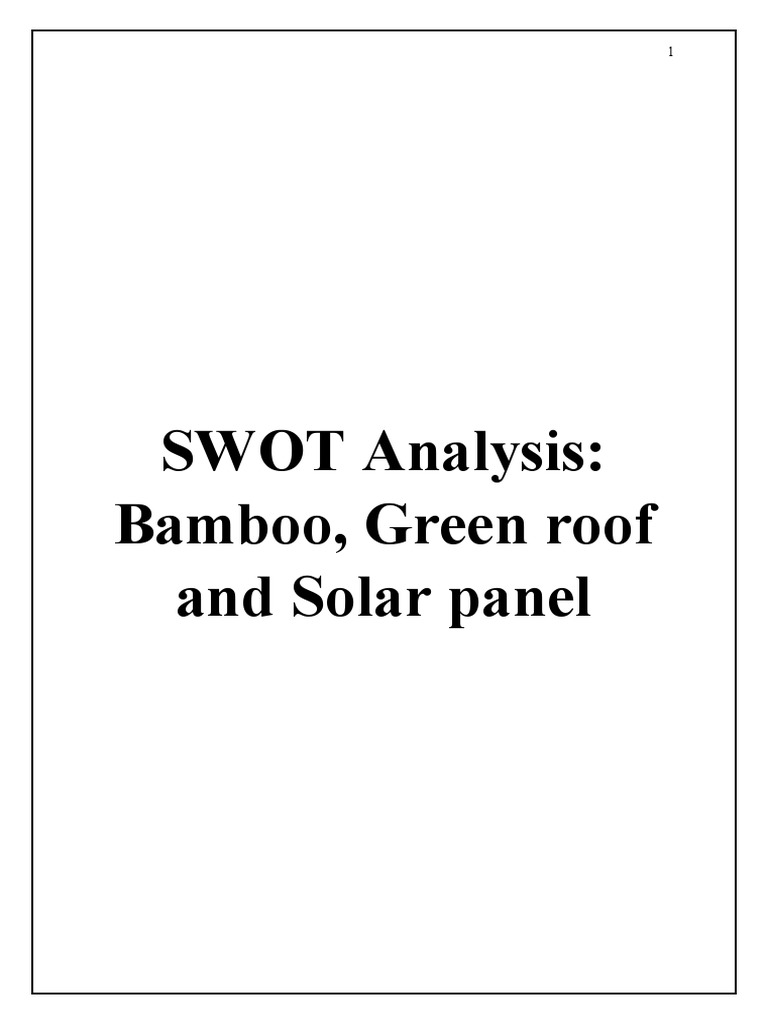 SWOT Analysis 1 | PDF | Solar Power | Photovoltaics