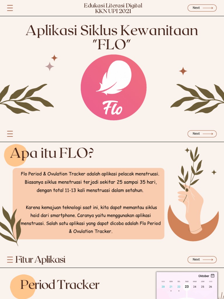 Aplikasi Siklus Kewanitaan FLO | PDF